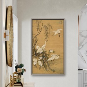 Gongbi Egrets, Leng Mei, Chinese Ancient Meticulous Painting, East ...