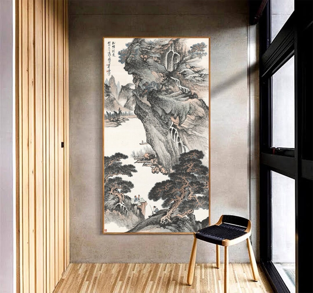 Pine Cliff Talks, Zheng Chang, Extra Large Scale Vertical Shan Shui ...