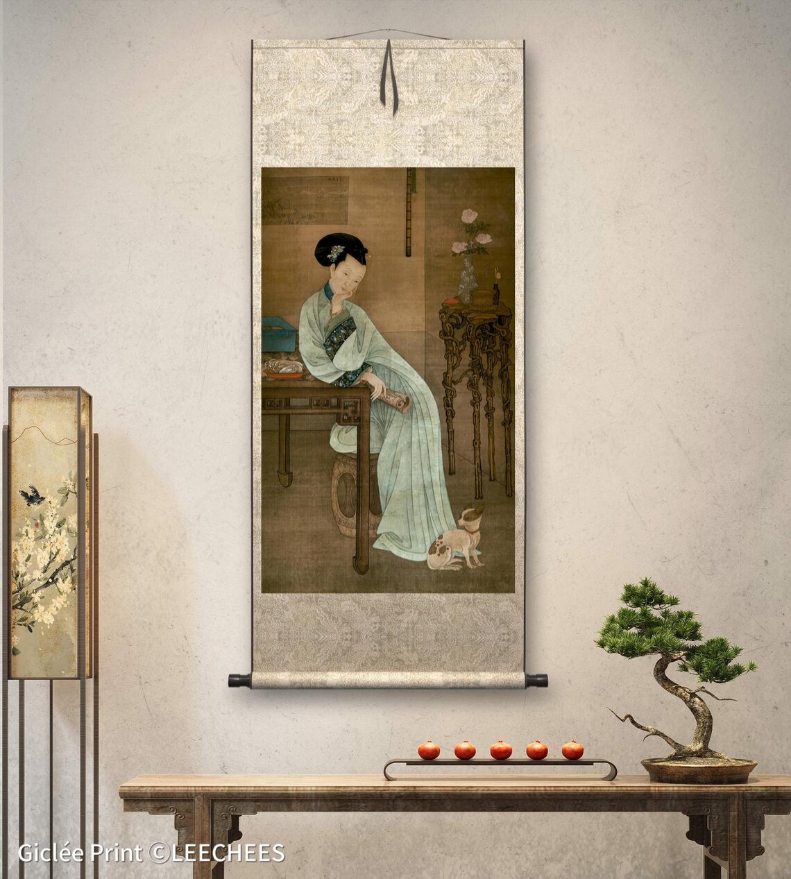 Tired Reading in Spring Pavilion, Graceful Qing Dynasty Maiden Art ...