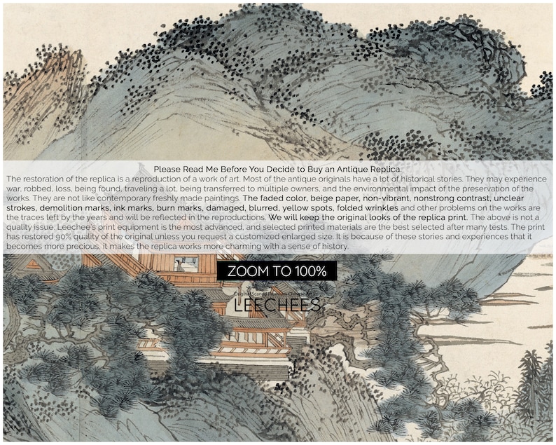 Chinese Ancient Loft Palace Pavilions in Mountains, Horizontal Narrow ...