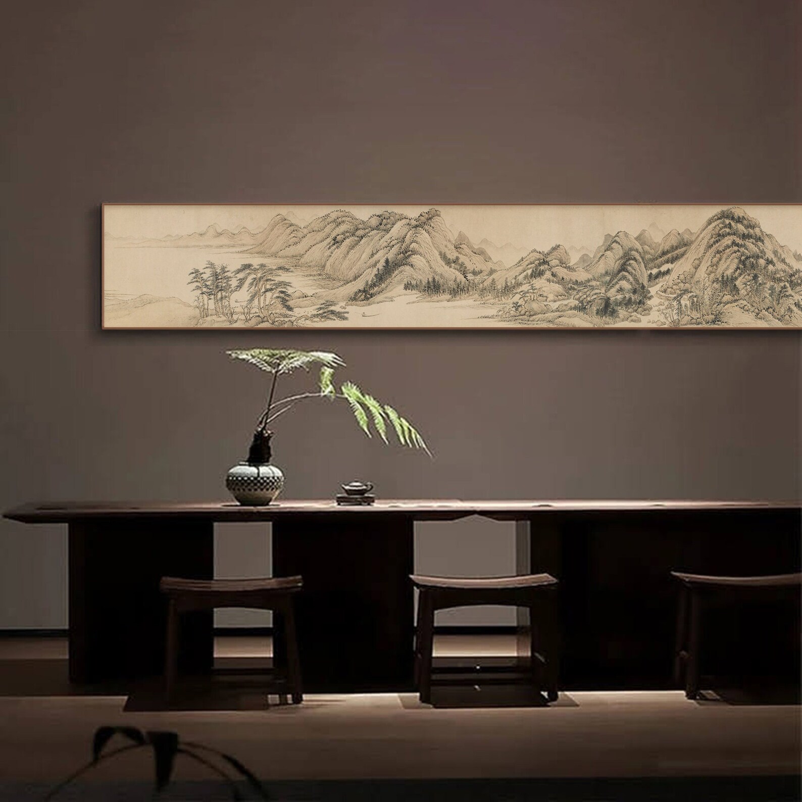 Dwelling in the Fuchun Mountains, Wang Hui, Antique Shan Shui Painting ...