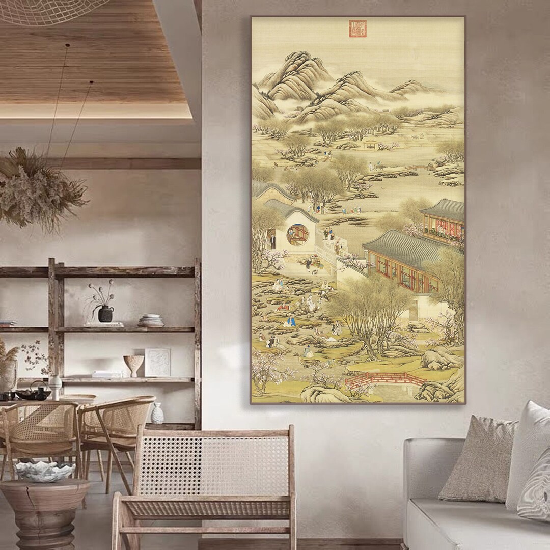 Tea Tasting Gardens of Suzhou, Chinese Garden Meticulous Painting ...