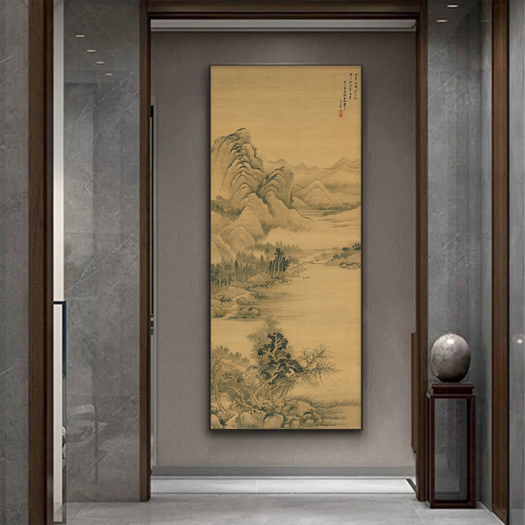 Chinese Antique Painting Fine Art Print, Giclee Canvas Print, Stretch ...
