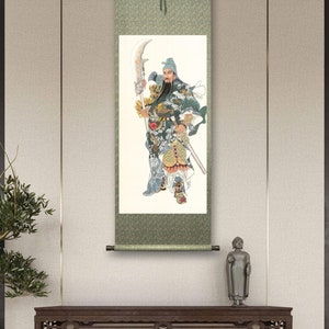 Portrait of the Chinese Ancient General - Guan Yu, Chinese Ink Martial ...