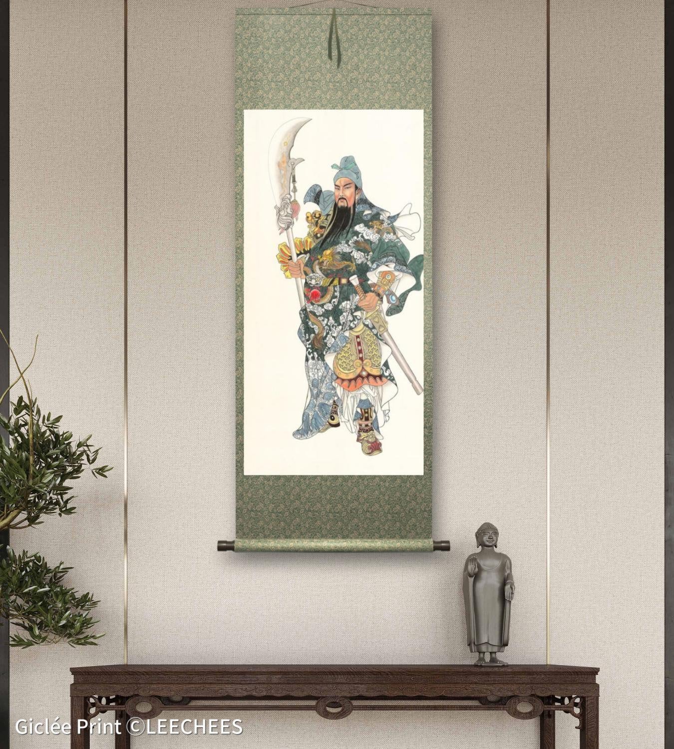 Portrait of the Chinese Ancient General - Guan Yu, Chinese Ink Martial ...