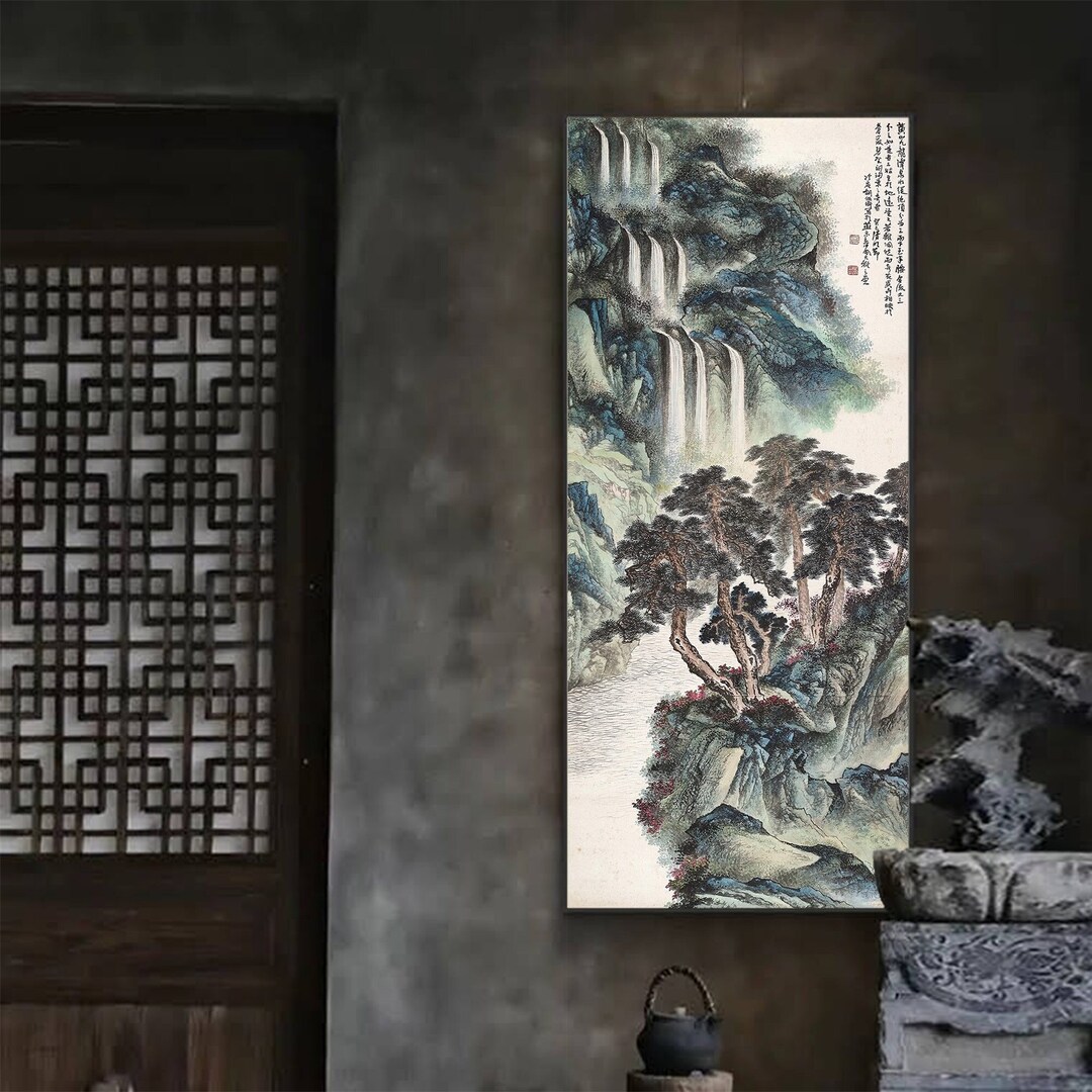 Yellow Mountain Nine Dragon Pond, Hu Peiheng, Chinese Ancient Landscape ...