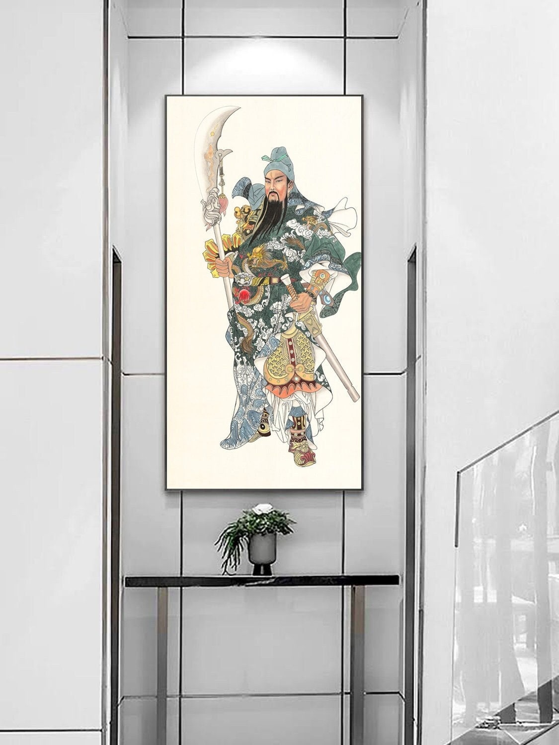 Portrait of the Chinese Ancient General - Guan Yu, Chinese Ink Martial ...