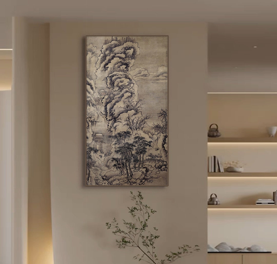 Classic Chinese Traditional Mountain Landscape Painting, Unframed ...