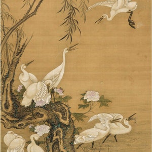 Gongbi Egrets, Leng Mei, Chinese Ancient Meticulous Painting, East ...