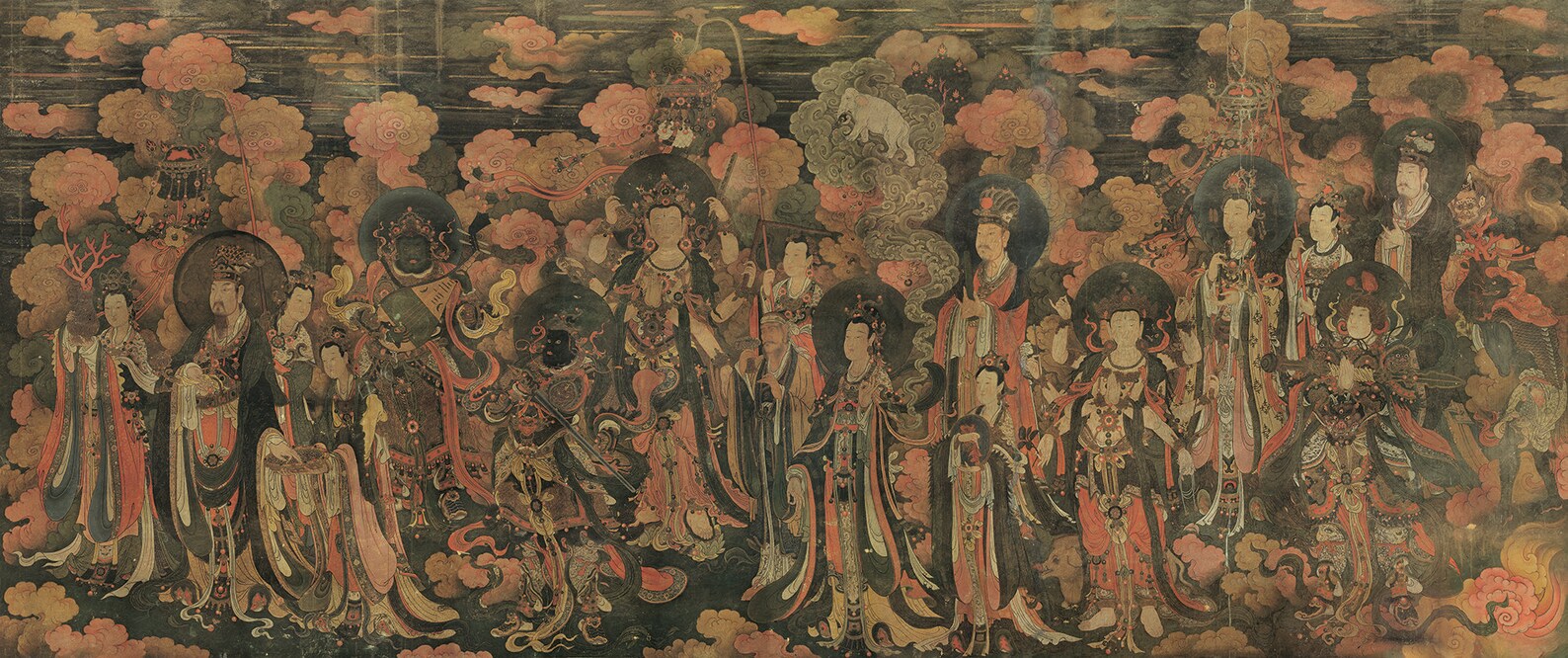 Mural of the Eastern Paradise of the Emperor of Heaven, Mingfa Hai ...