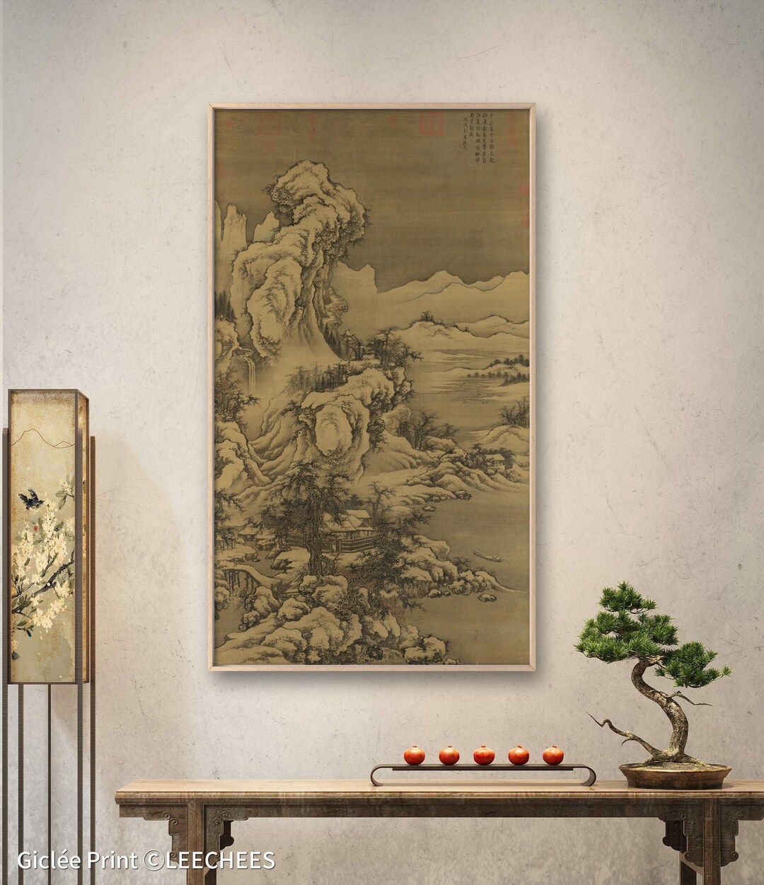 Snow Mountains/ Song Dynasty /guo Xi, Ink Brush Painting, Antique ...