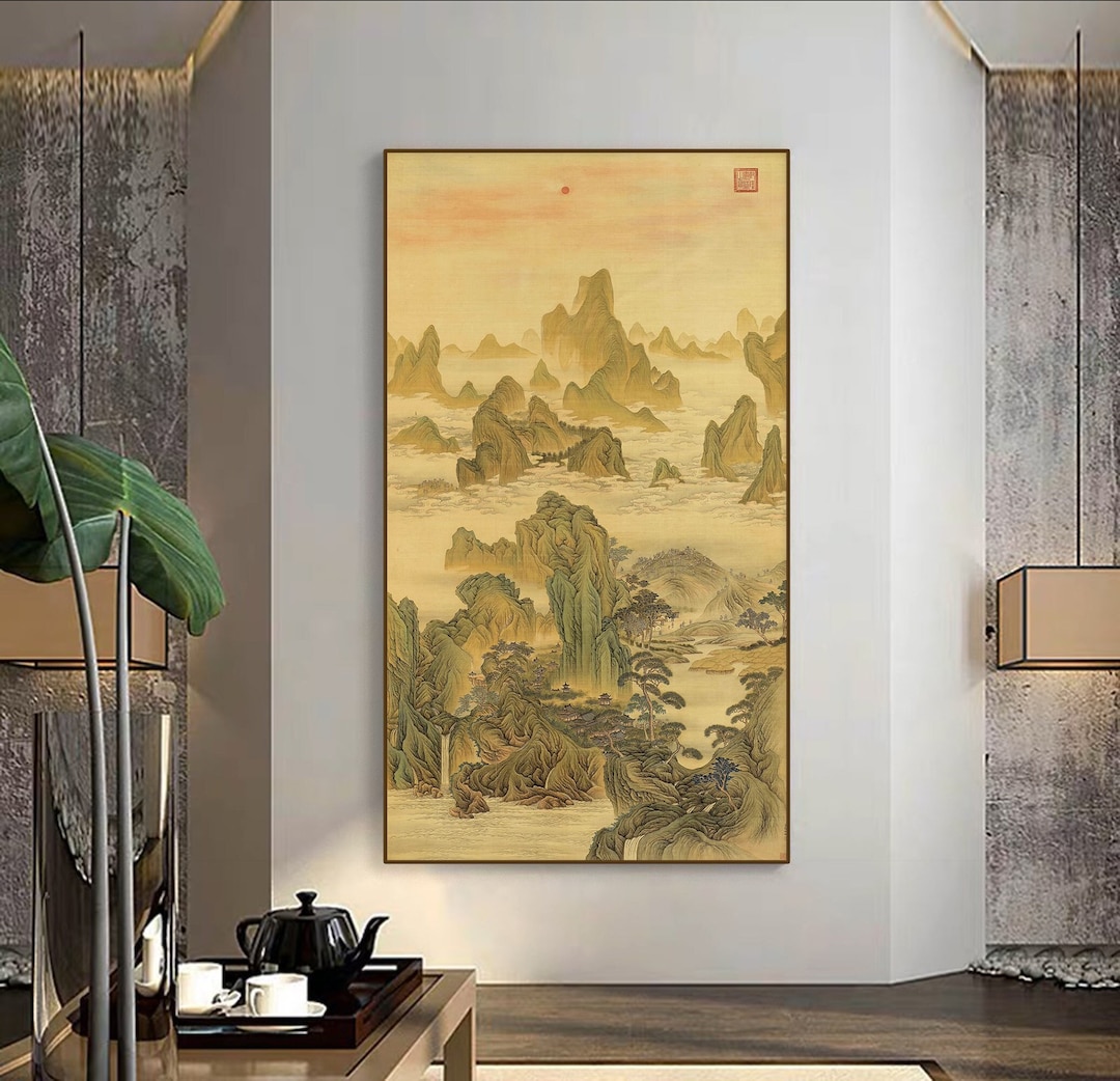 Sea and Sky at Sunrise, Qing Dynasty, 高其佩/ Gao Qipei, Chinese Ancient ...