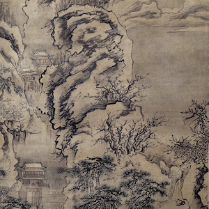 Classic Chinese Traditional Mountain Landscape Painting, Unframed ...
