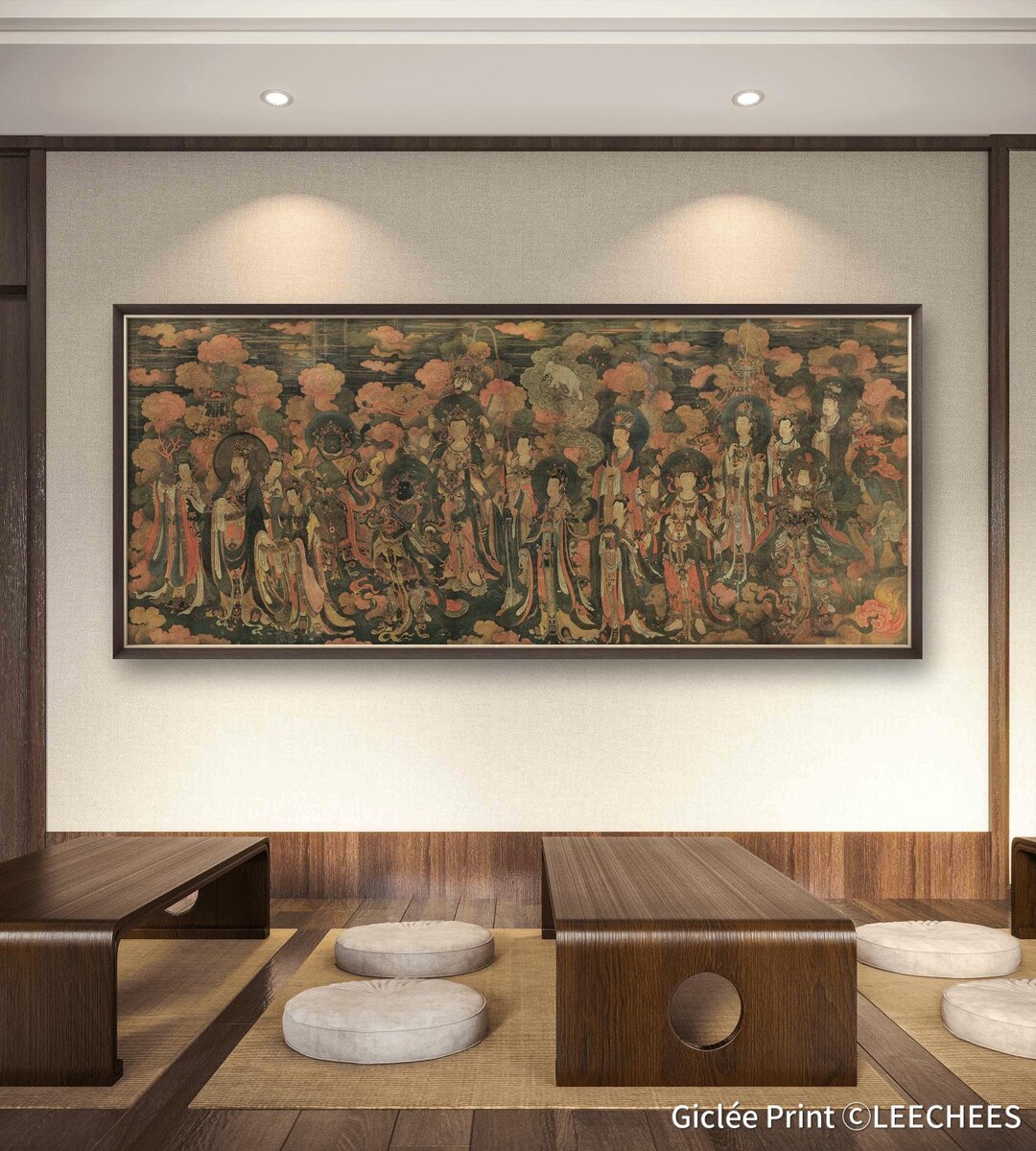 Mural of the Eastern Paradise of the Emperor of Heaven, Mingfa Hai ...