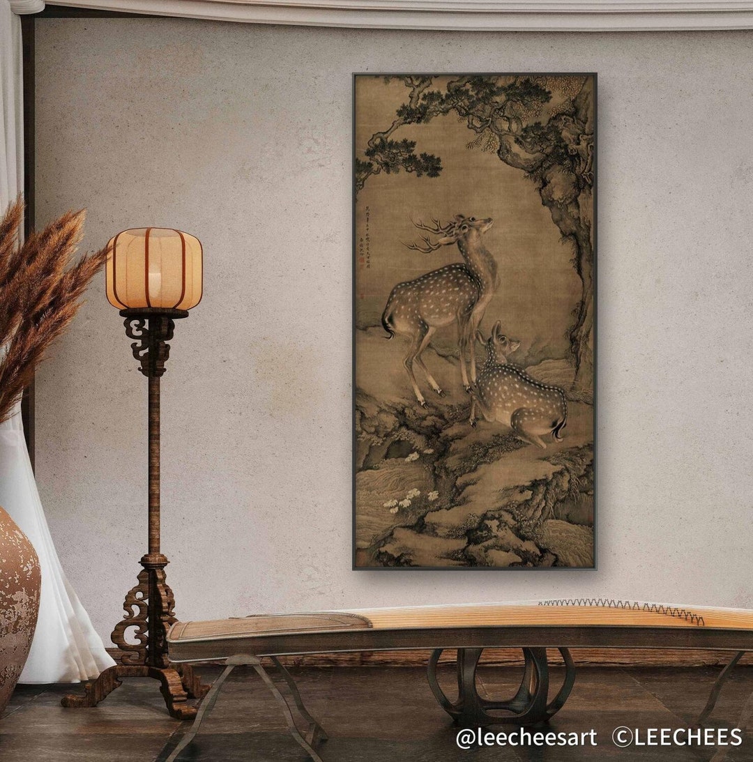 Chinese Antique Painting Replica, Handcrafted Silk Hanging Scroll ...