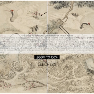 Scroll of the Unborn and the Immortals, Red-crowned Cranes, Horizontal ...