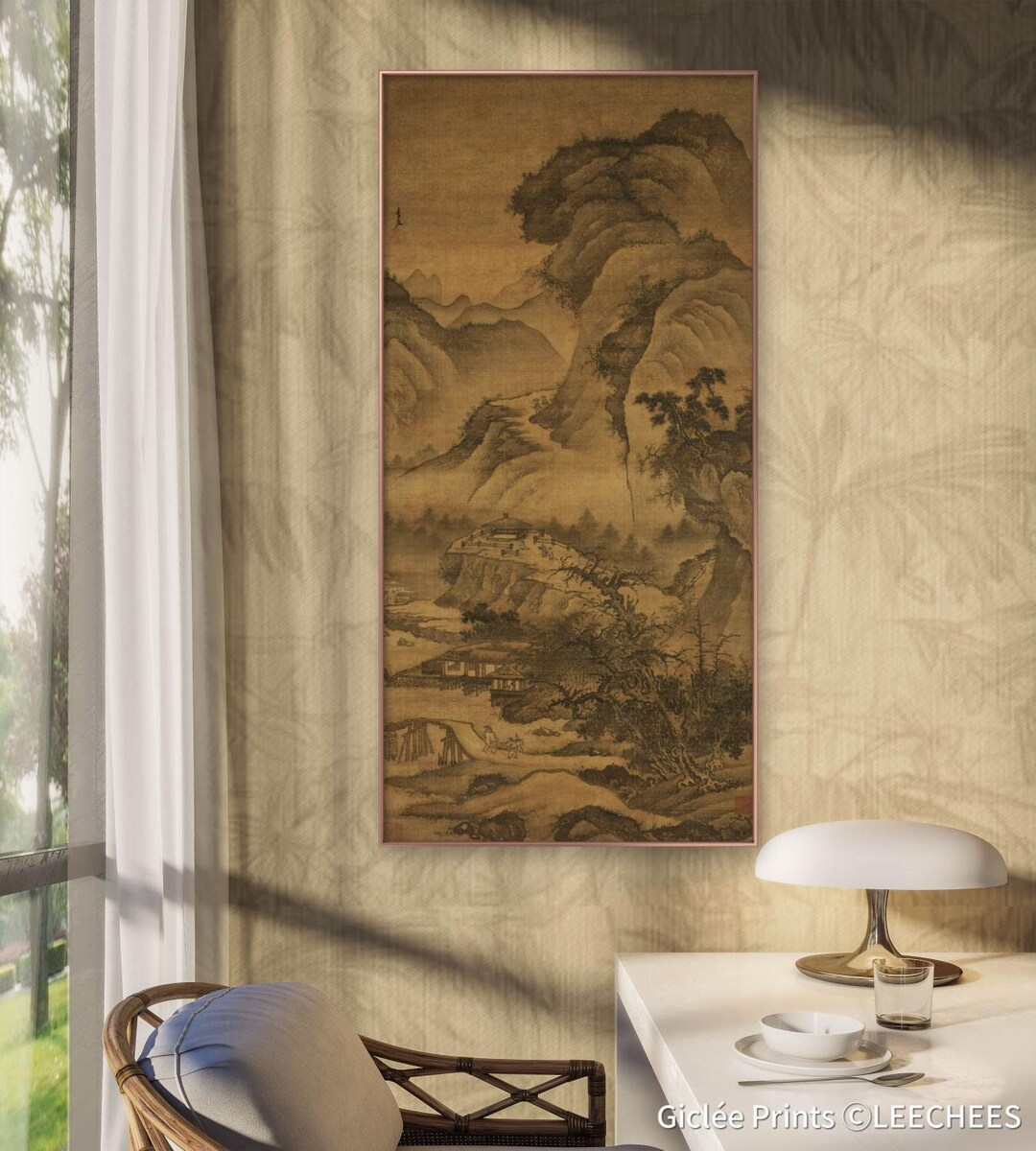 Chinese Ancient Landscape Painting, Large Size Vertical East Asian ...