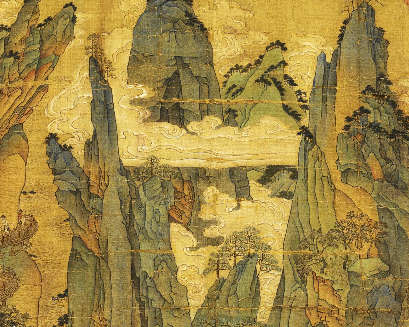 Horizontal Chinese Ancient Landscape Painting Giclee Print - Etsy