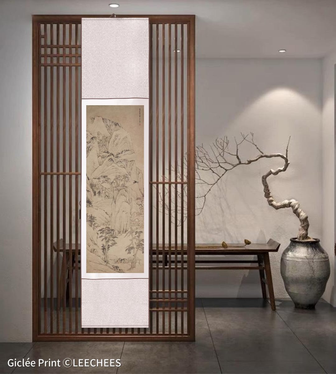 Winter Snowy Mountain, Hong Ren 弘仁, Qing Dynasty, Ancient Chinese ...