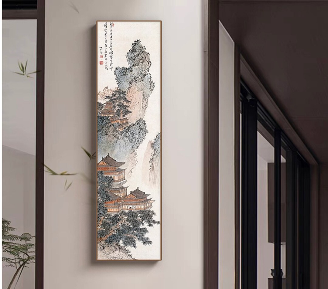 Solitary Peak, Tranquil Temple, Pu Ru/qing Dynasty Art Reproduction ...