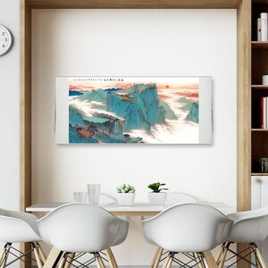 Five Sacred Mountains, Tallest Peak Mount Tai Painting, Extra Large ...