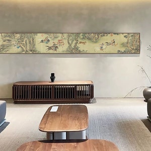 Autumn Hunting Scene by Qiu Ying, Chinese Meticulous Painting, Antique ...