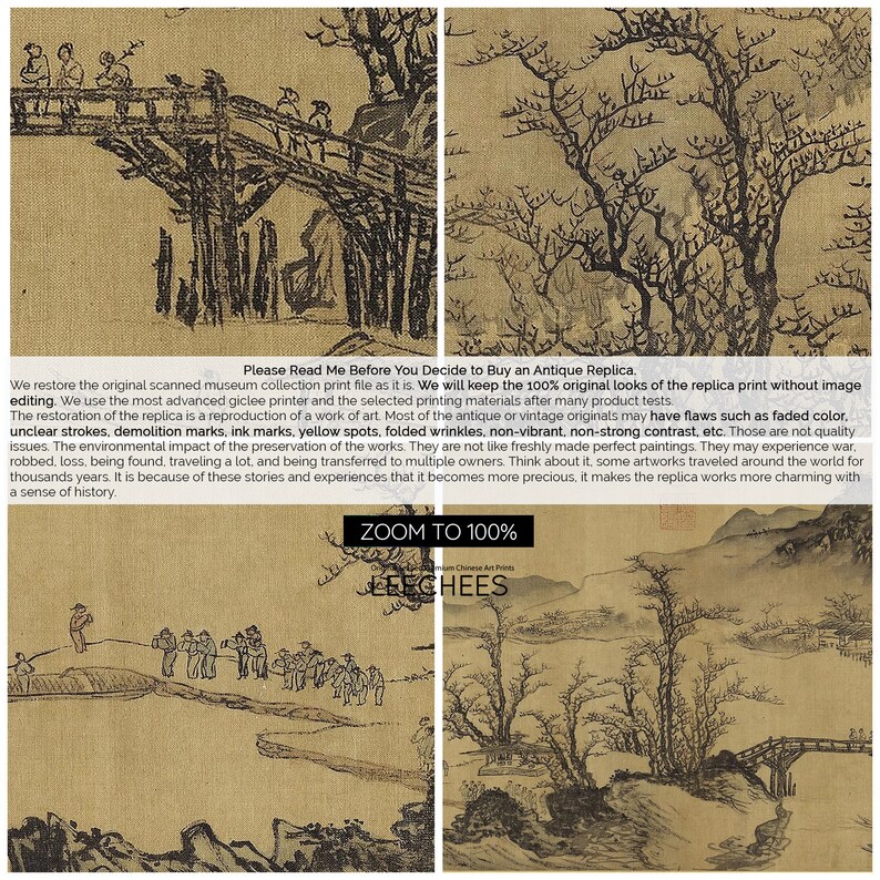 Tang Yin's Farewell at Jin Chang, Ancient Chinese Painting Replica ...