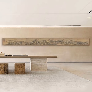 Long Scroll of Chinese Landscape Painting, Wang Hui, Well-know Ancient ...