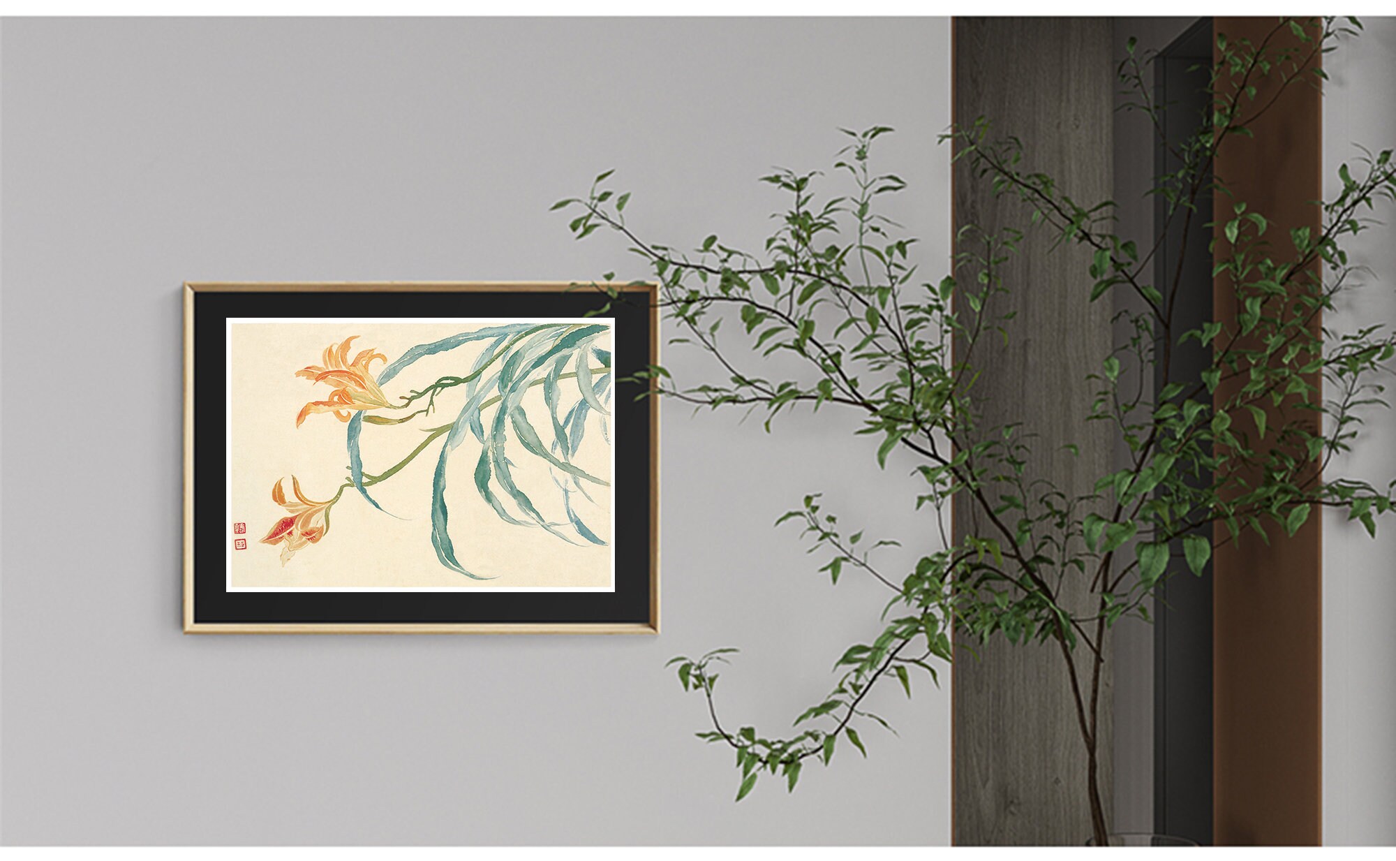 Chinese Boneless Painting, Flower Art Silk Prints, 没骨 Chinese Botanic ...