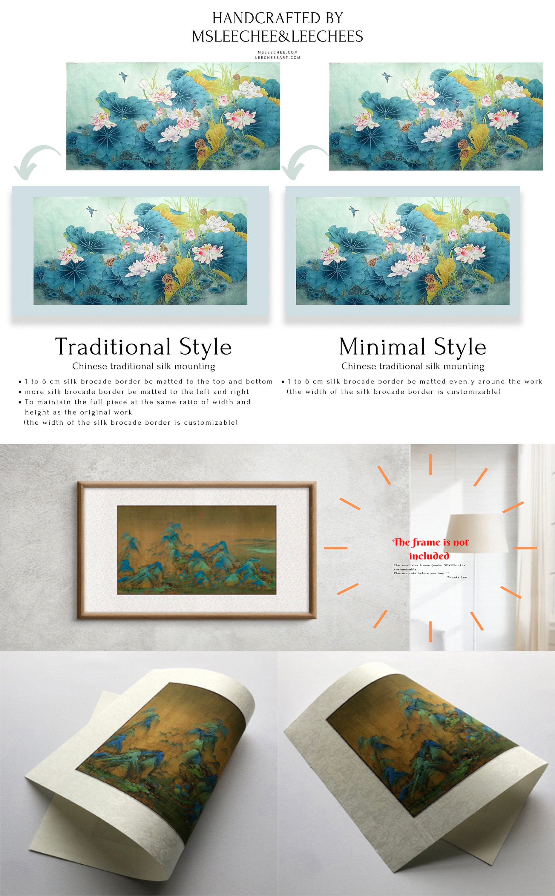 Extra Large Wide Waterfalls and Misty Forests Background Wall Art ...