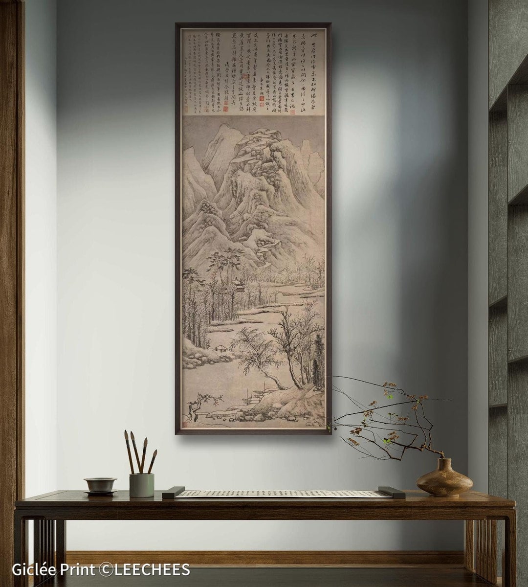 Deep Snow on Deserted Mountains at Night, Wen Zheng Ming, Ming Dynasty ...
