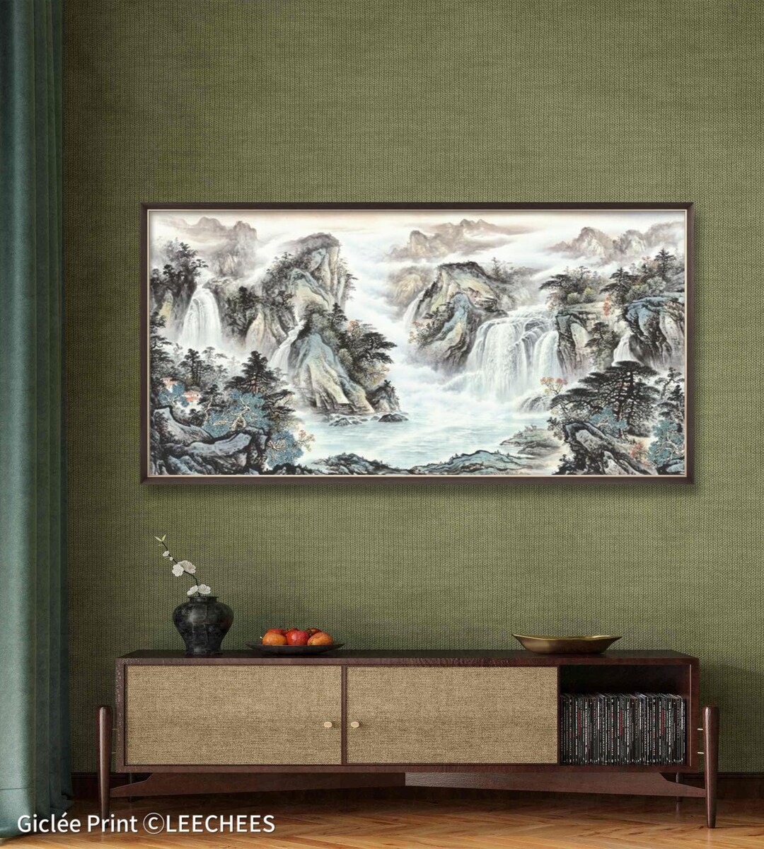 Treasure Bowl Feng Shui Landscape Painting, Abundant Natural Landscapes ...