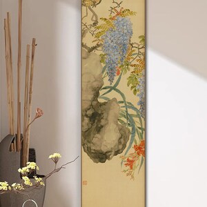 Vertical Narrow Chinese Screen Hanging Scroll, Giclee Silk Print ...