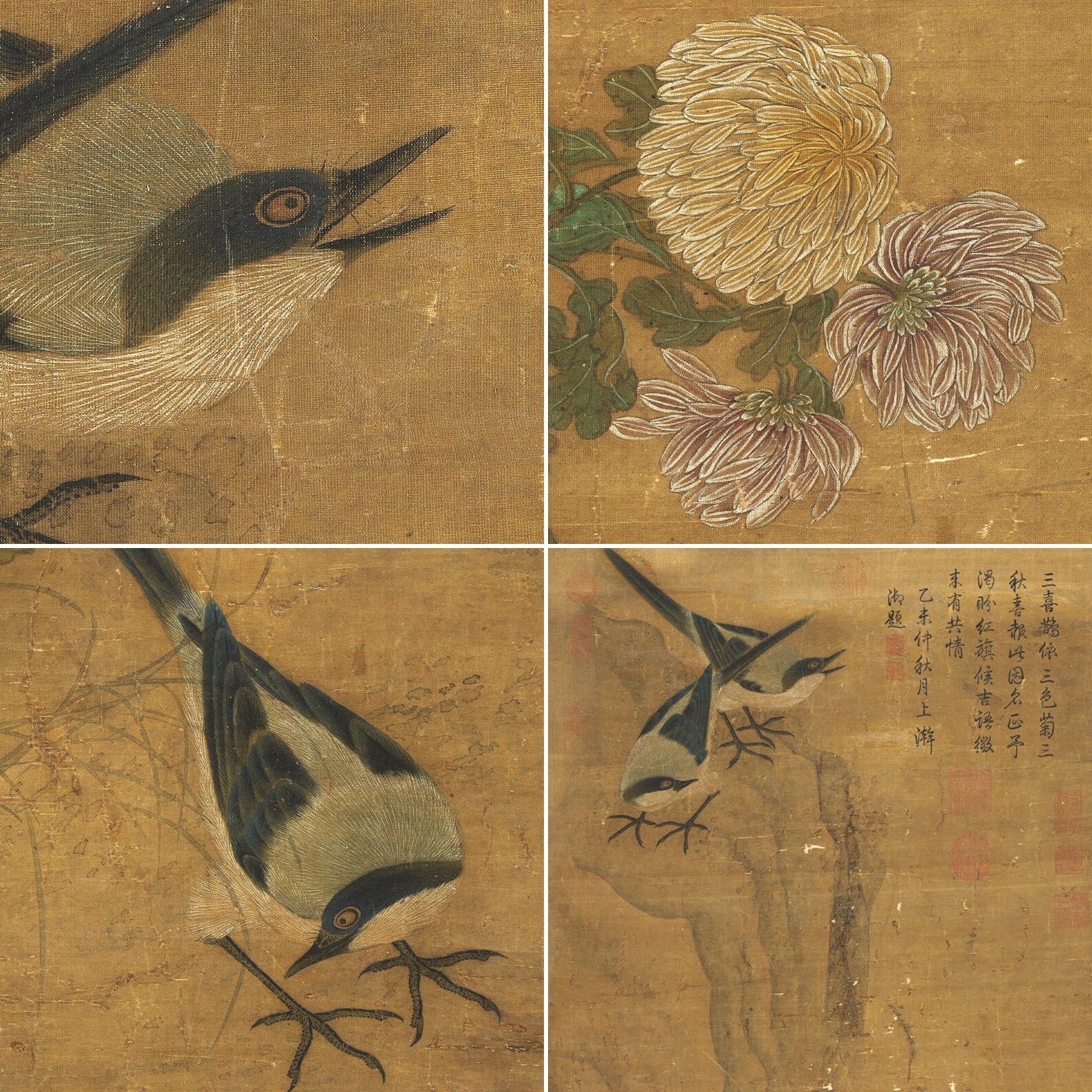 Chinese Magpies Propitious Painting Giclee Art Print, Chinese Ancient ...