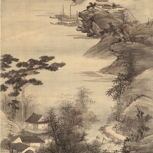 Visiting Friends at the River Pavilion, Minimal Shuimo Shan Shui ...