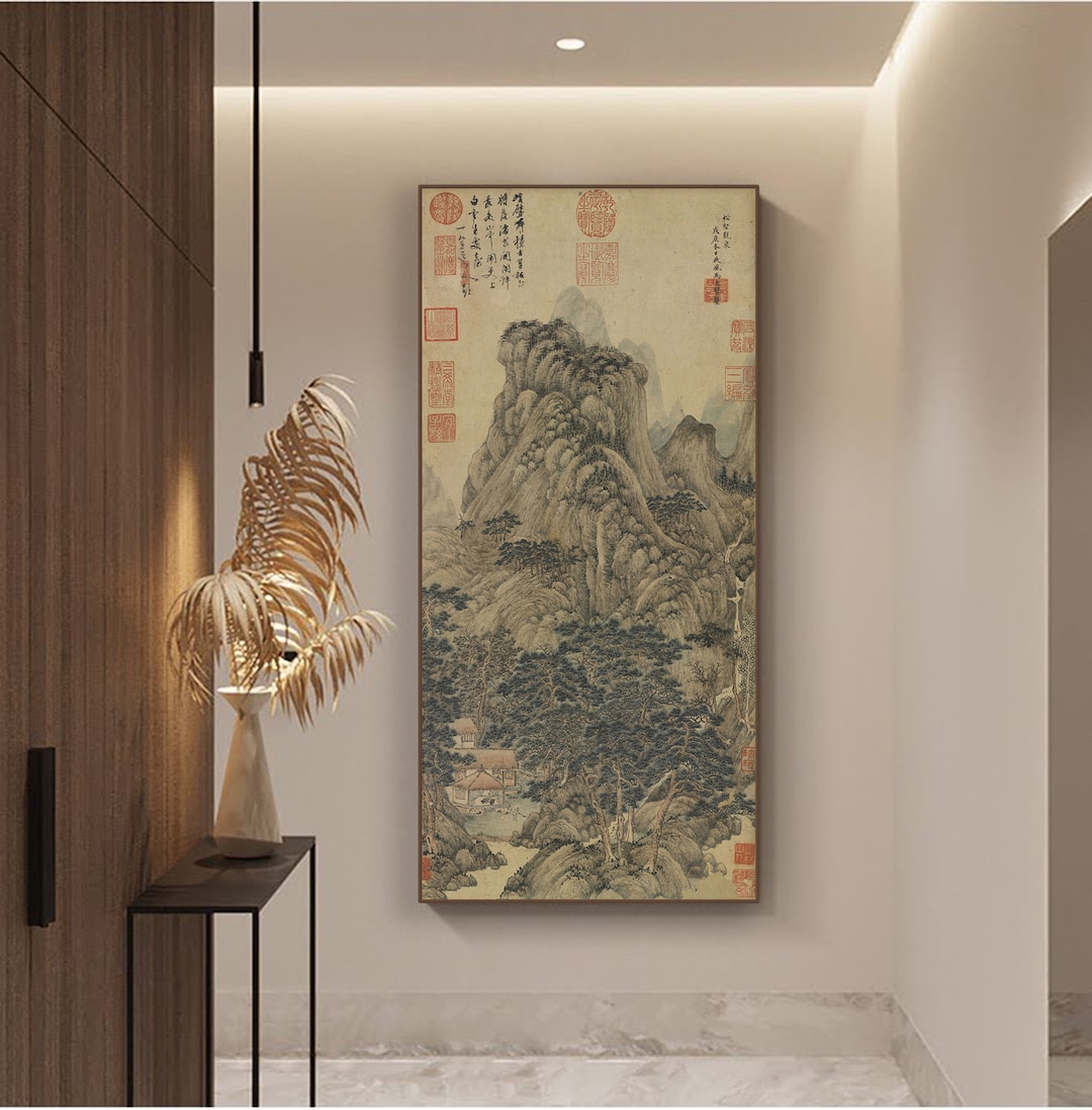 Observing Springs in Pine Valley, East Asian Ancient Landscape Painting ...