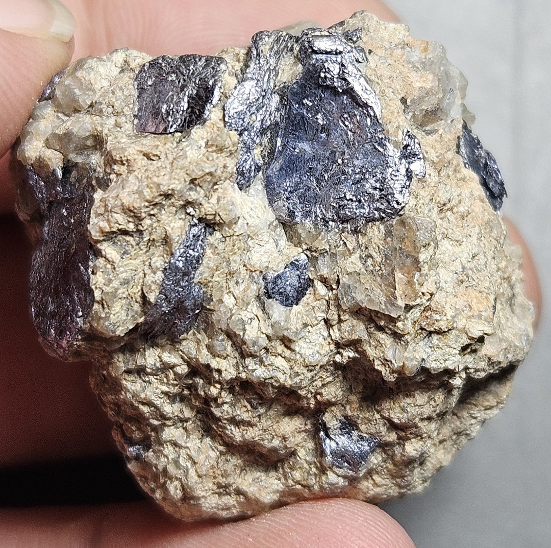 Molybdenite and Quartz Mineral Specimen in Matrix From Kingsgate New ...