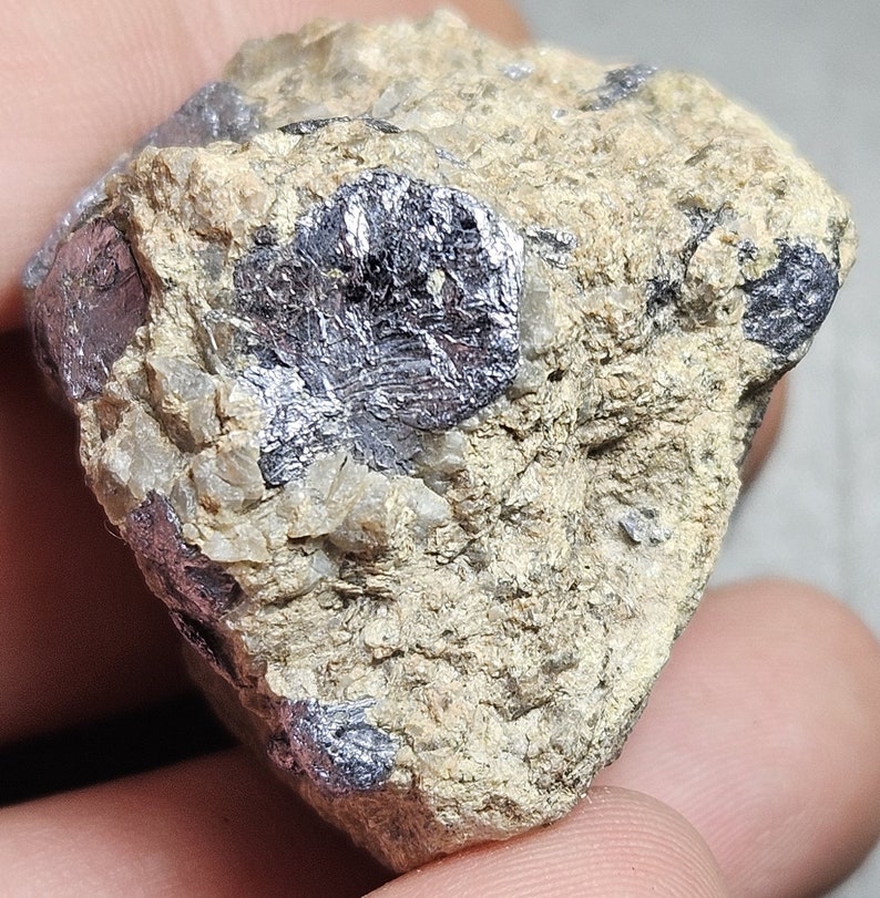 Molybdenite and Quartz Mineral Specimen in Matrix From Kingsgate New ...