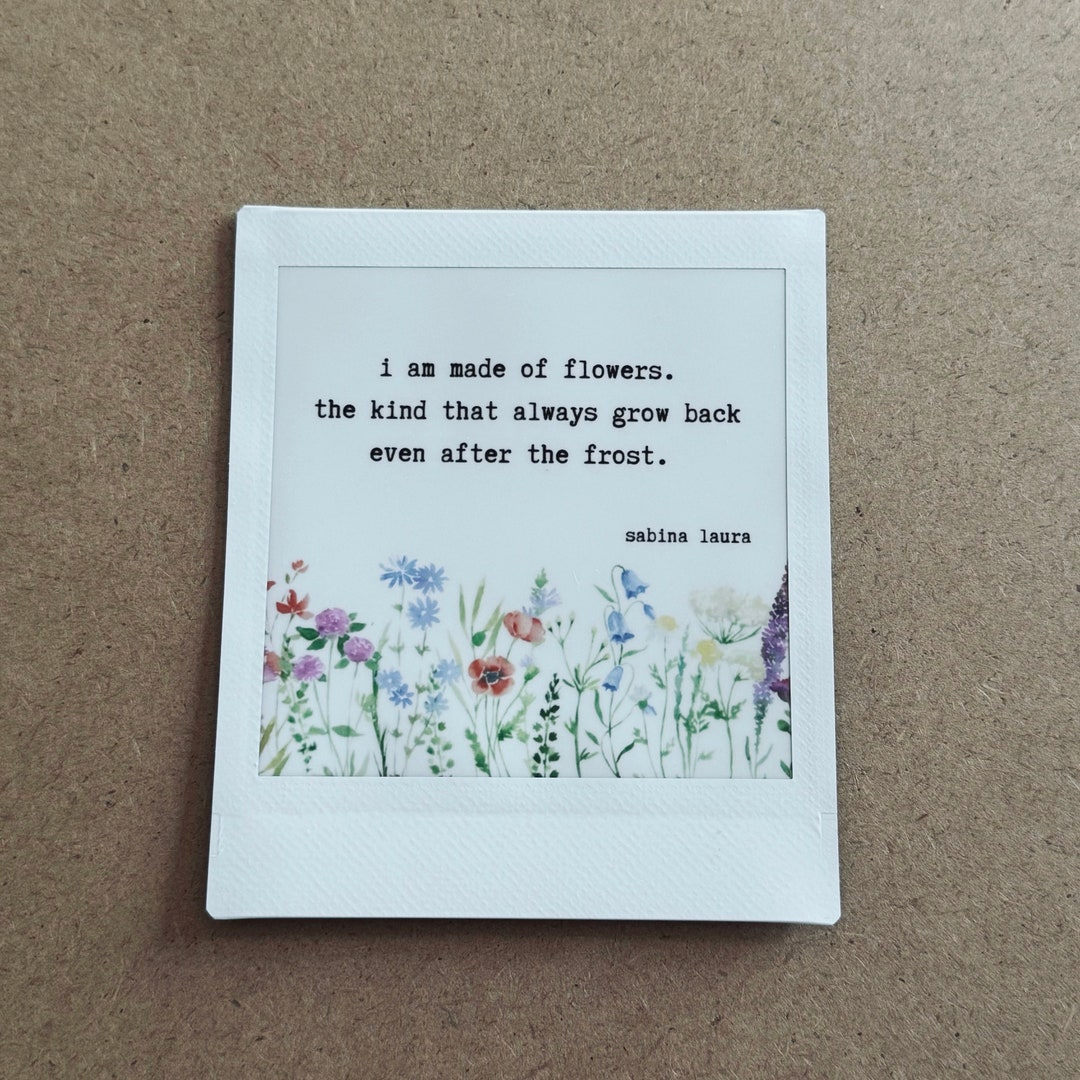 Poetry Polaroid Print made of Flowers - Etsy Australia