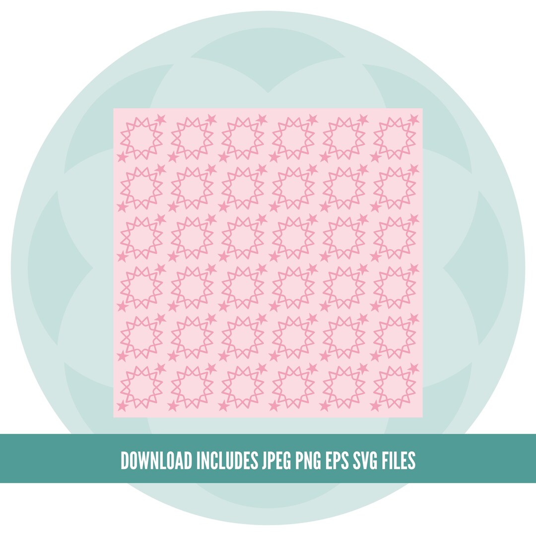 Star Pattern Svg, Seamless Pattern Svg, Sun Pattern Svg, - Etsy