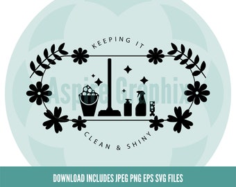 Cleaning Svg, Maid SVG, Cleaning Service Logo Svg, Cleaning Cut Files ...