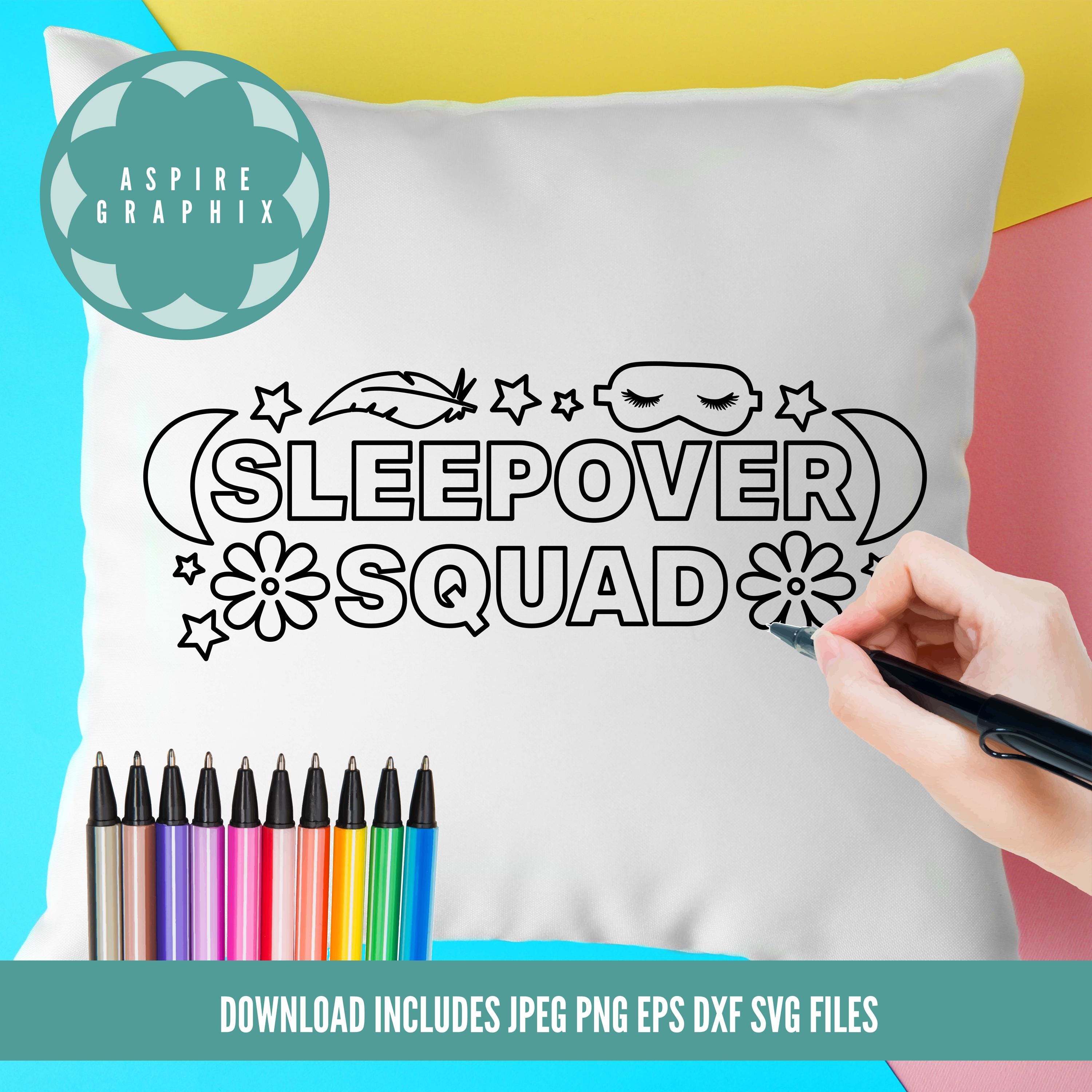 Slumber Party Svg, Spa Party SVG, Girls Birthday Party SVG, Sleep Over ...