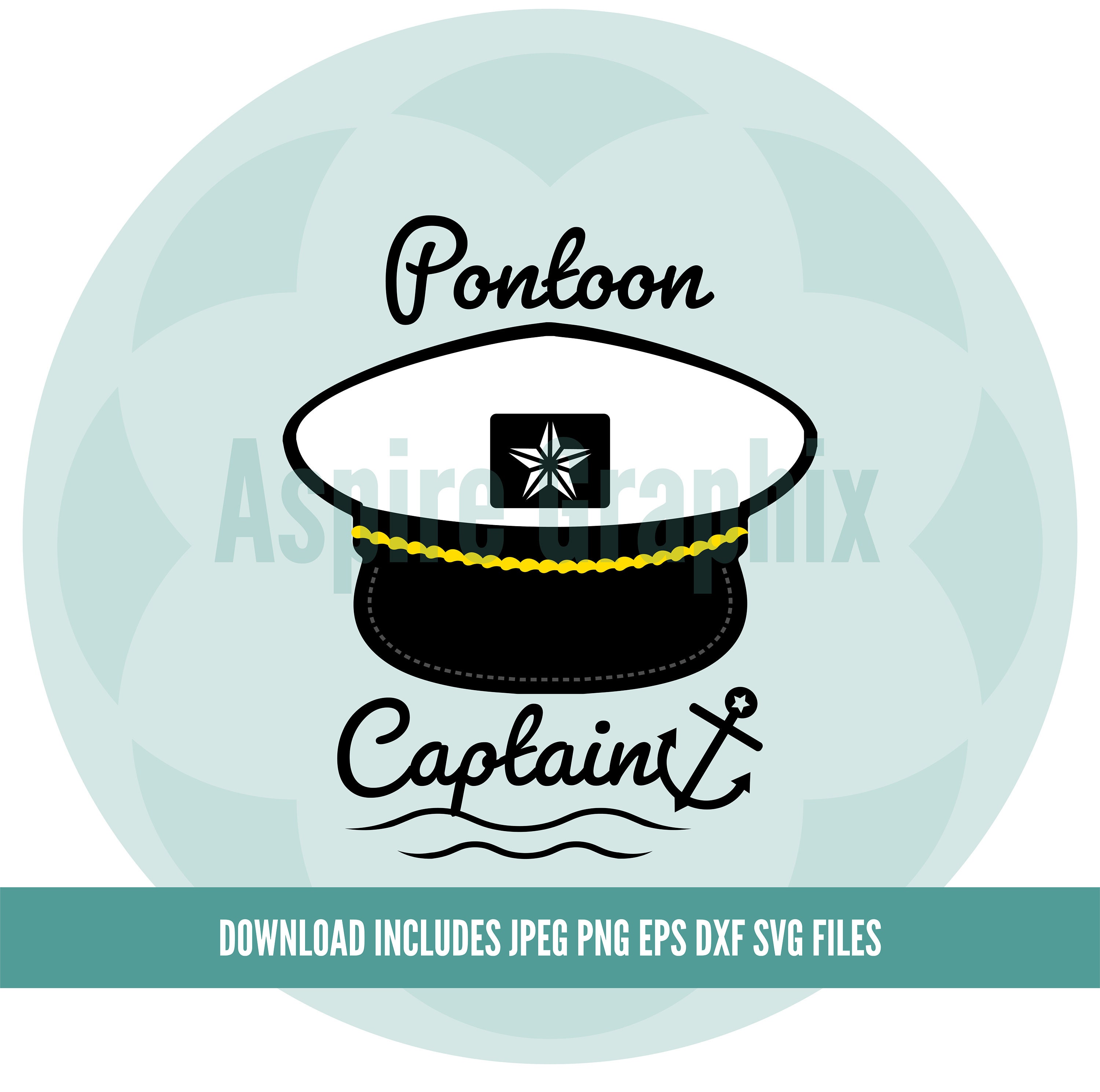 Pontoon Captain SVG File Pontoon Boat SVG Boating SVG Lake - Etsy