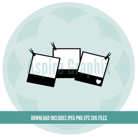 Polaroid SVG Polaroid Film Polaroids with pegs SVG Cutting | Etsy