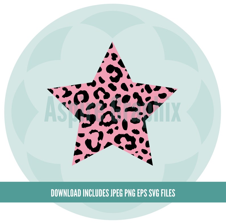 Leopard Print Star Animal Print Star Svg SVG File Cricut - Etsy