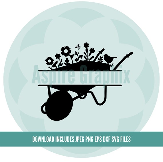 Gardening Svg Garden Svg Flowers Svg Wheel Barrow Svg - Etsy