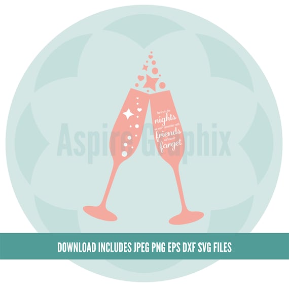 Prosecco SVG Champagne SVG Cricut Silhouette EPS File | Etsy UK