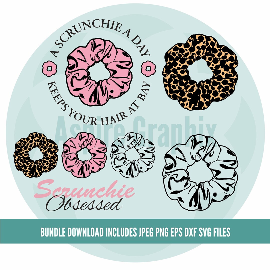 Scrunchie Svg Cutting Files, Hair Accessories Svg - Etsy