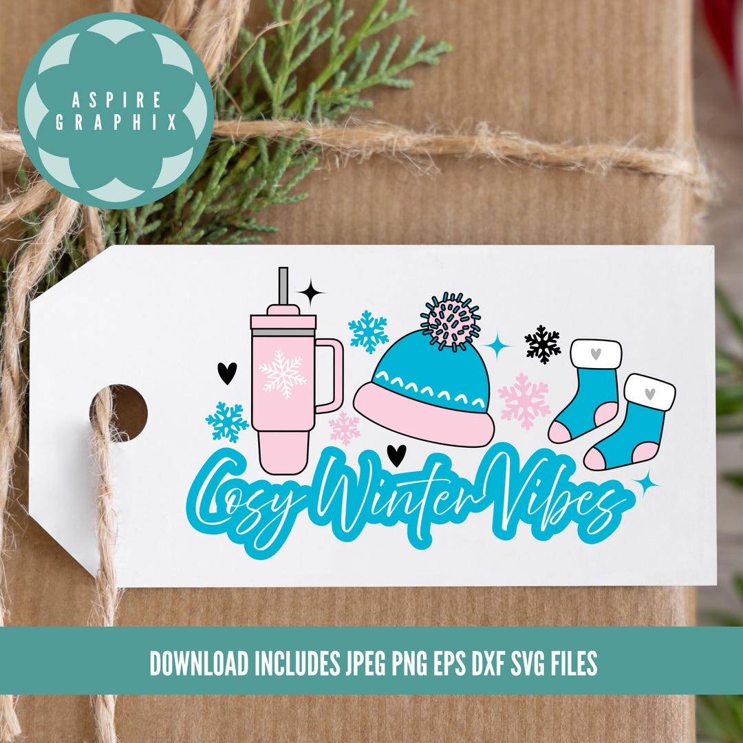 Cosy Winter Svg, Stanley Cup Inspired Svg, Winter Vibes Svg, Winter ...