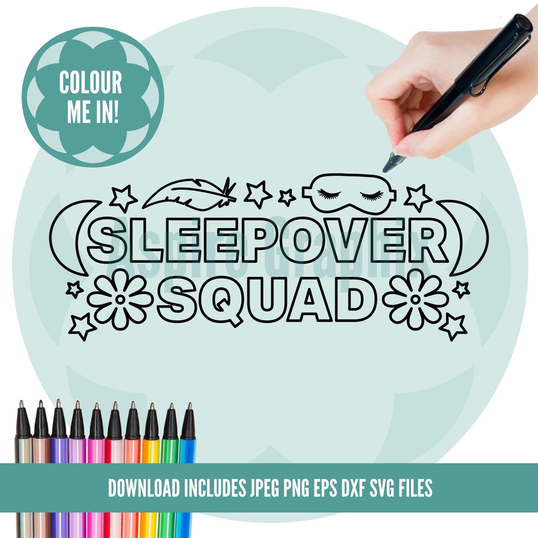 Slumber Party Svg, Spa Party SVG, Girls Birthday Party SVG, Sleep Over ...